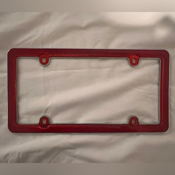Other | Refelective Red Car License Plate Holder Frame | Poshmark